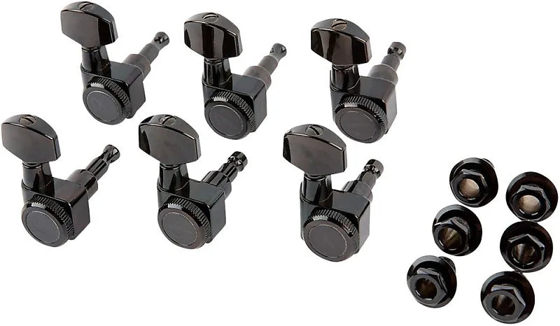 Fender Black Locking Strat/Tele Tuning Machines Set Of Six, 0990818400 ...