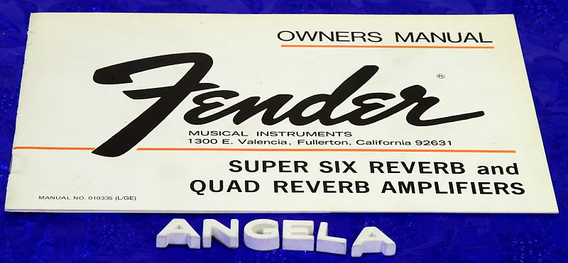 Fender Super Six And Quad Reverb Amplifier '74 And '75 Owner's Manual ...
