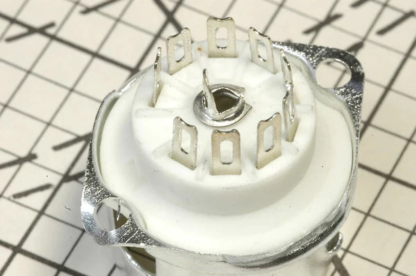 9 Pin J-Slot Tube Socket For Guitar Amps Fits 12AX7, 12AT7, #9120 ...