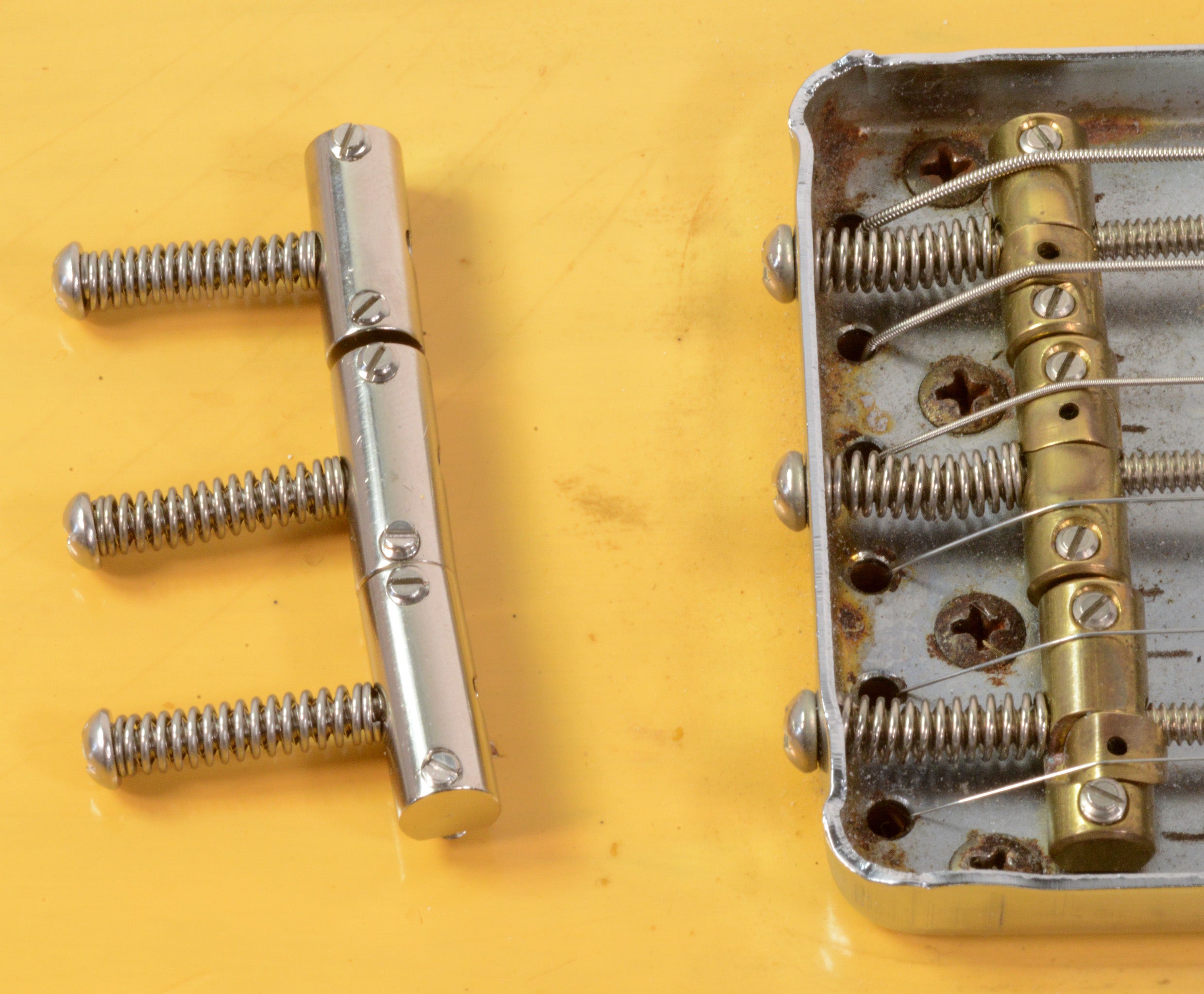 Vintique Compensated Bridge Saddle Set For Fender Telecaster, Nickel P ...