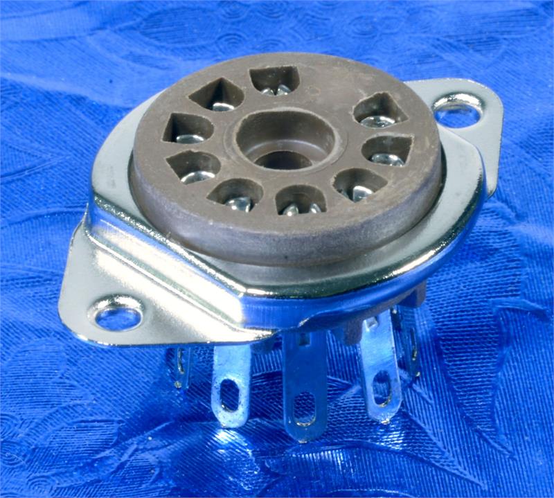 9 Pin Micalex And Nickel Top Chassis Mount Tube Socket Fits 12AX7, 12A ...