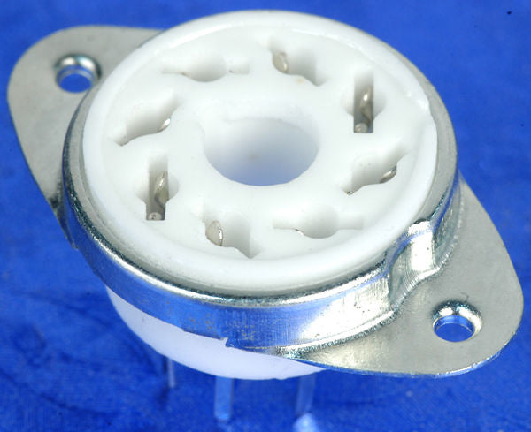 8 Pin PC Short Pin Chassis Mount Ceramic Tube Socket 6L6GC, # 8877 ...