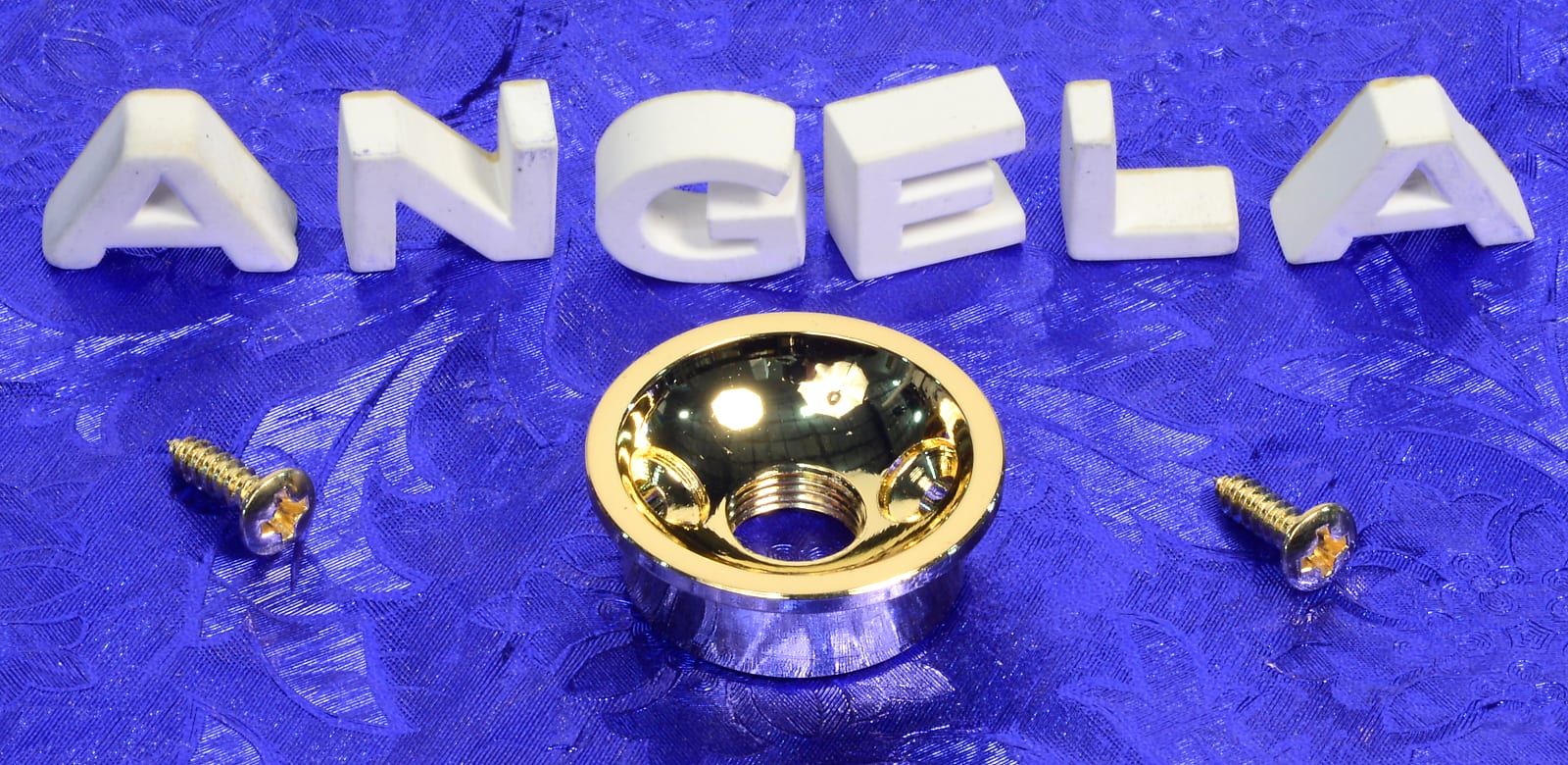 Generic Gold Plated Socket Style Jack Cup Ferrule With Screws For Tele ...