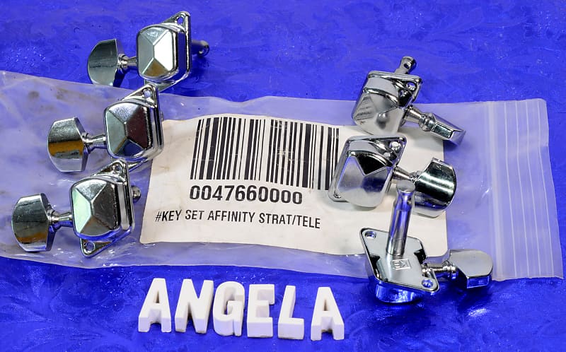 Fender Affinity Diagonal Case 6 In Line Chrome Guitar Tuners Only, 004 ...