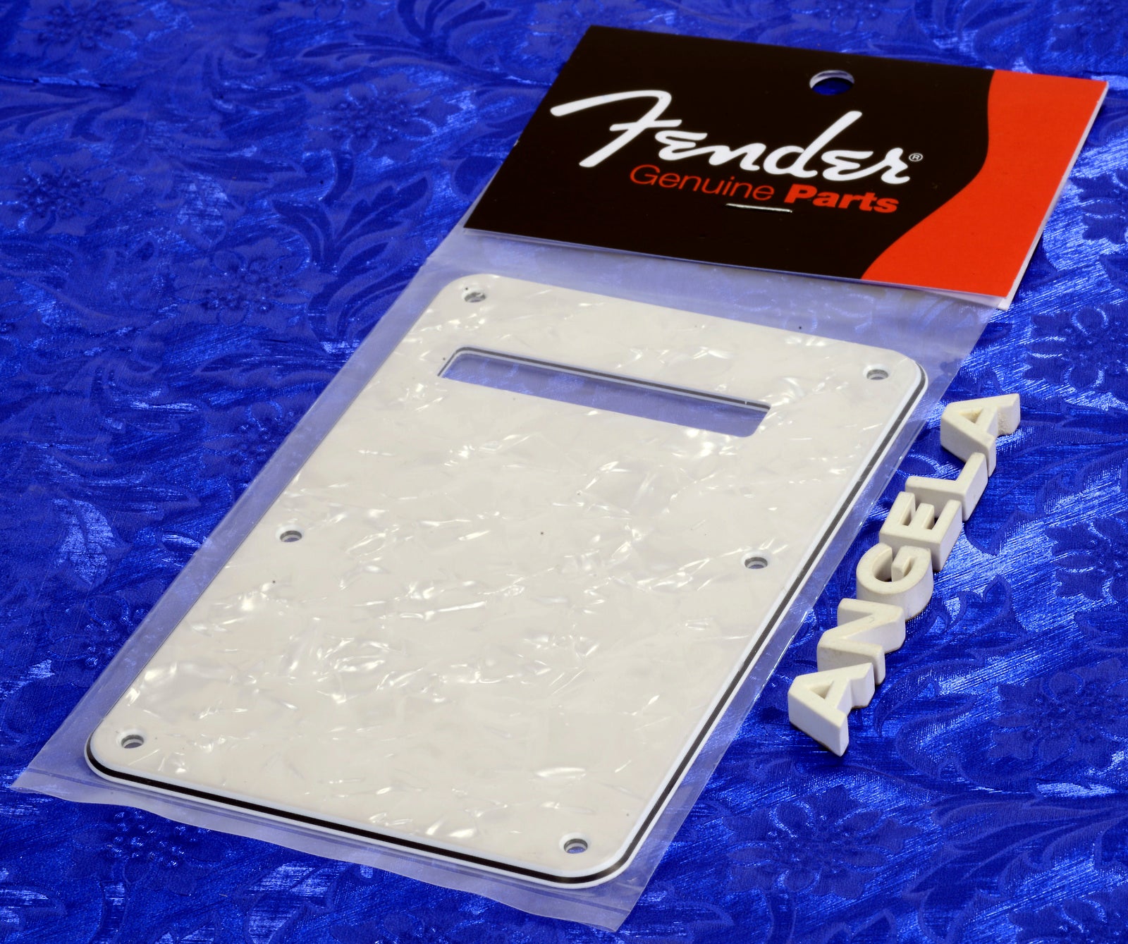 Fender American Series White Pearl Moto Vibrato Back Plate Backplate ...