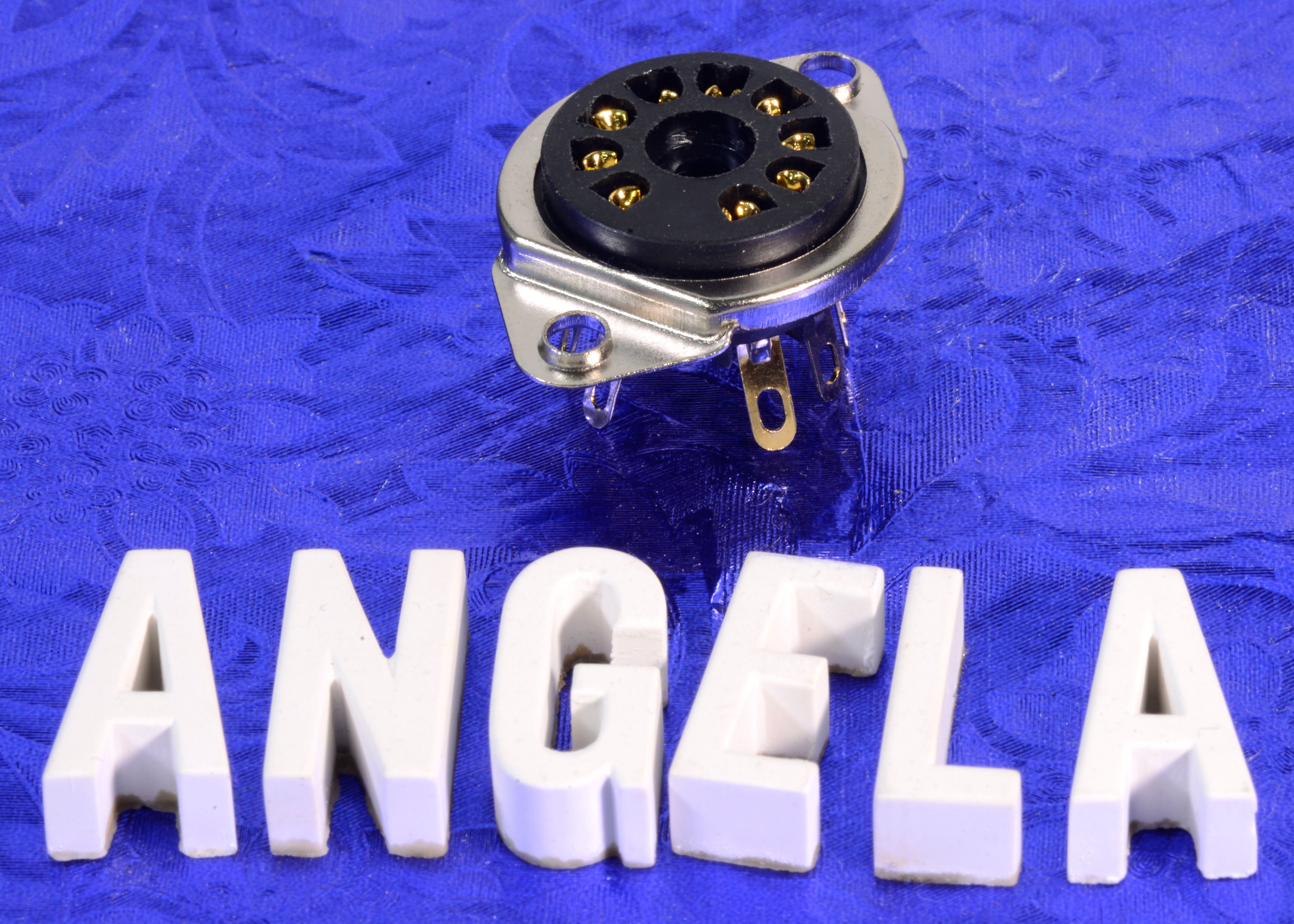 9 Pin Noval Top Chassis Mount Black And Gold Tube Socket Fits 12AX7A ...