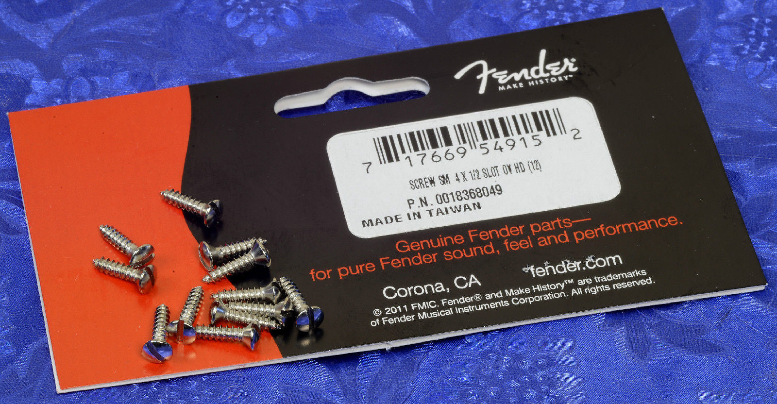 Fender Nickel Slotted Head '52 Tele Telecaster Pickguard Screws x12, 0 ...