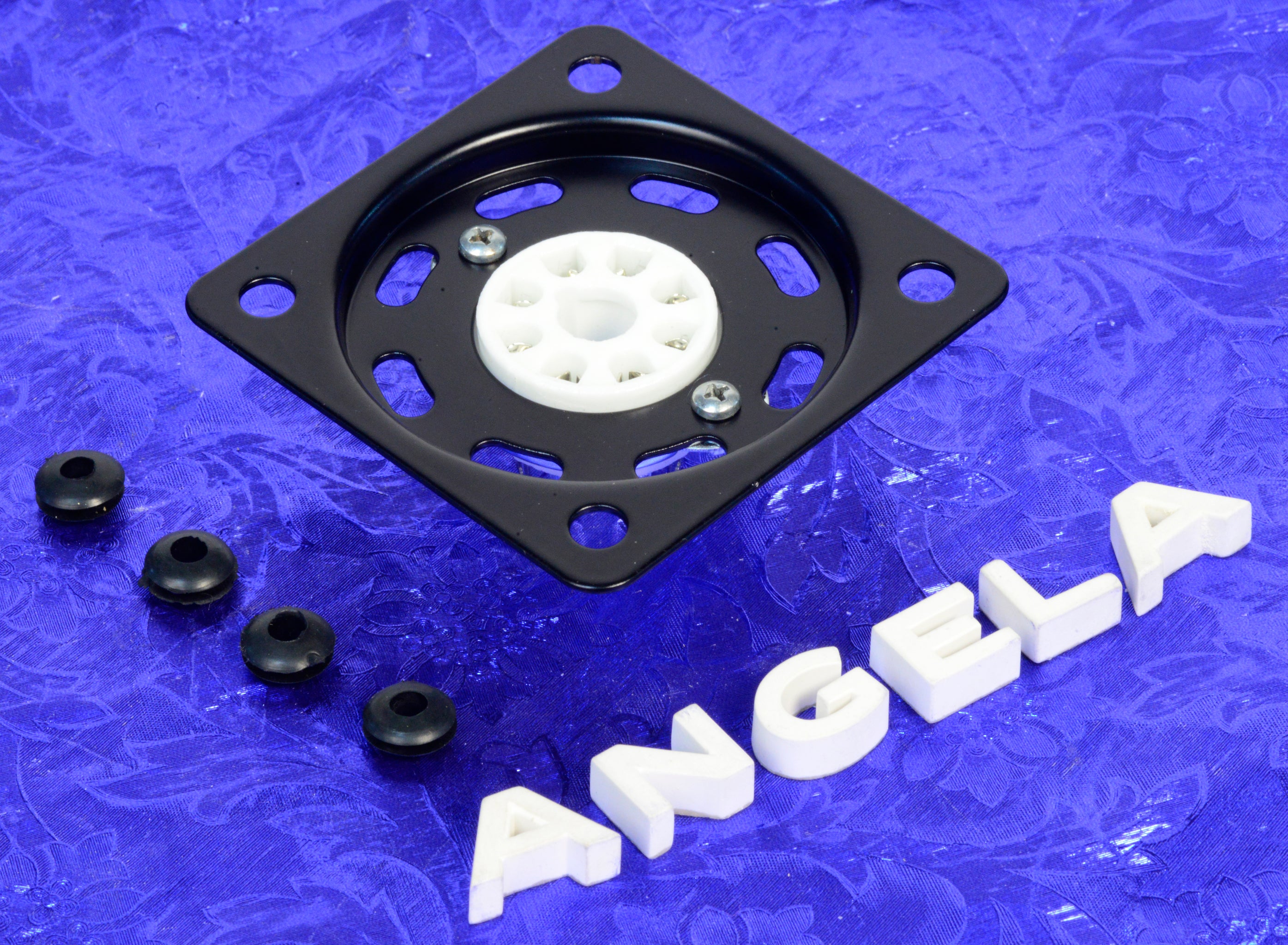 8 Pin Octal Tube Socket With Black Ventilated Mounting Plate Fits 6L6G ...